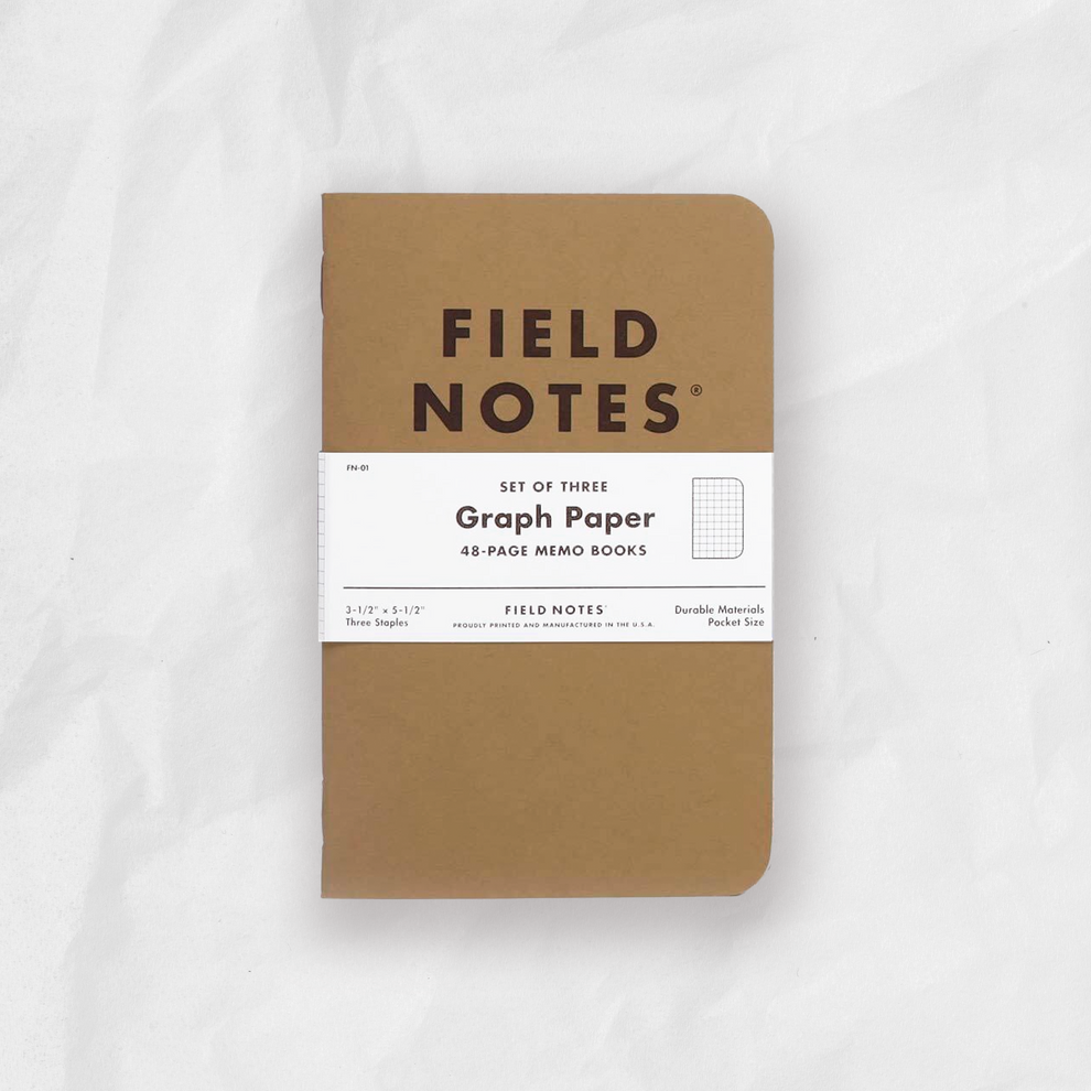 Field Notes - Kraft Notebook Set (3 Pack) - Graph Paper – Our Watered Grass