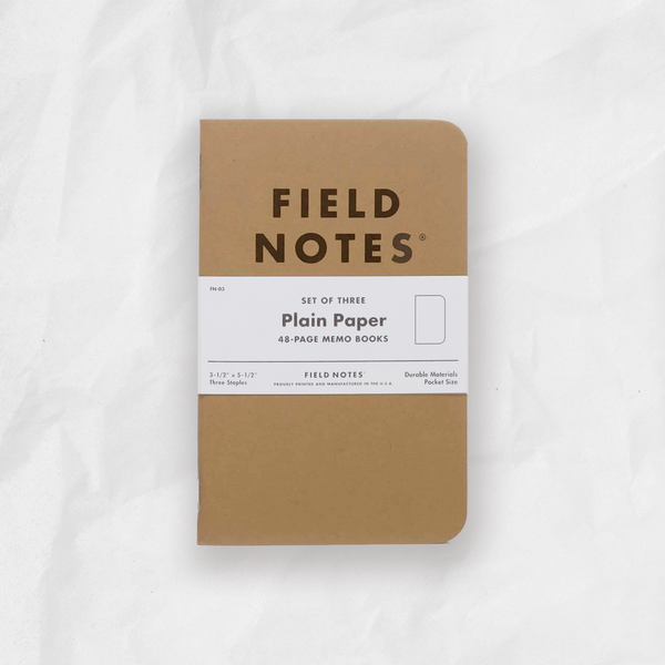 Field Notes - Kraft Notebook Set (3 Pack) - Plain Pages - Blank – Our ...